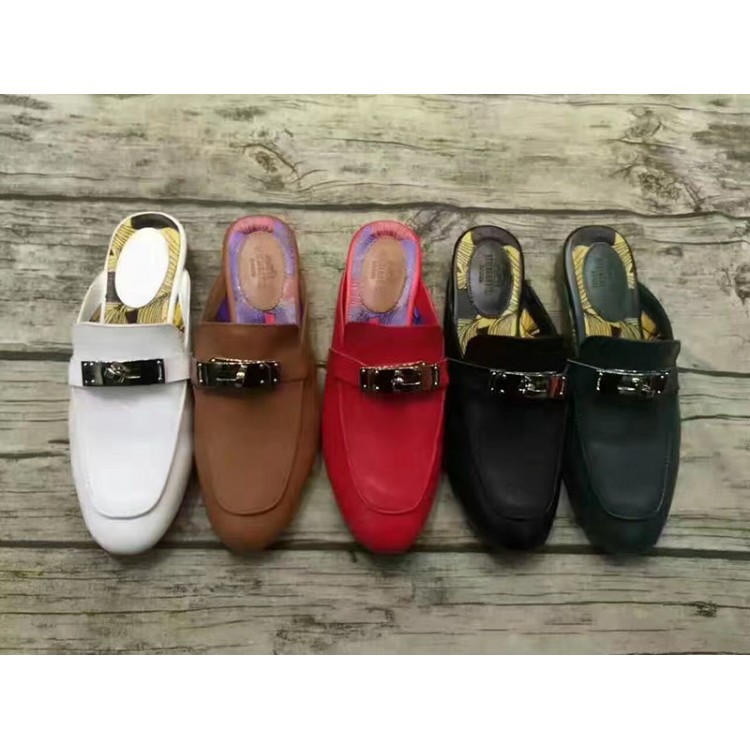 Original Oz Loafers Ladies' mule in Calfskin with Palladium Mini Kelly ...